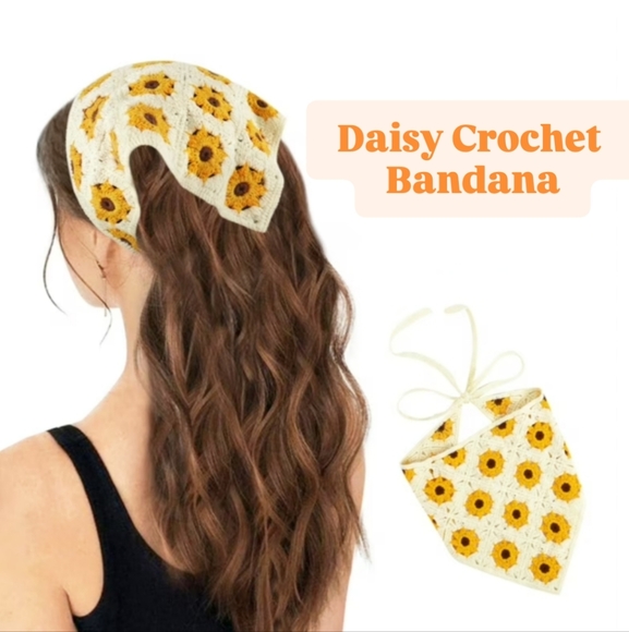 wild fable | Accessories | New Wild Fable Daisy Crochet Bandana | Poshmark
